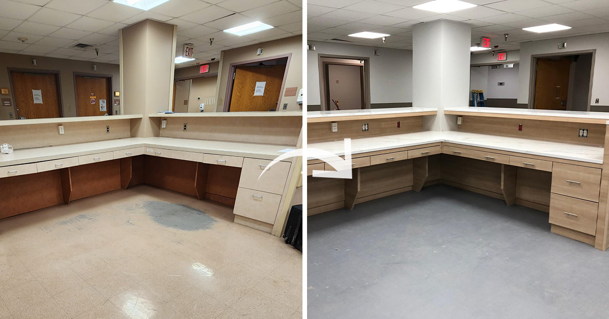 A Hospital in Yonkers Gets an Office Update with Cabinet Refacing and ...